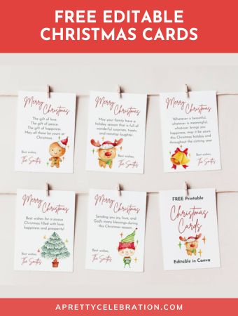 Creating Personalized Joy: Free Editable Christmas Cards for Everyone ...