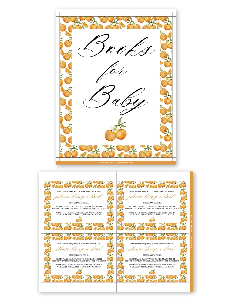 Little Cutie Baby Shower - Books For Baby Free Printables - A Pretty ...