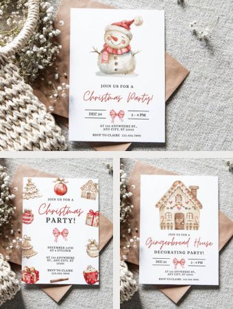2024 Christmas Free Canva Invitations - A Pretty Celebration